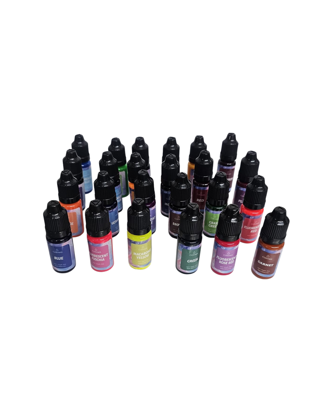 Caja de 24 colorantes líquidos – Comercial Colombia 360